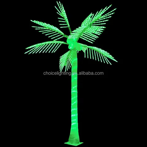Buy Multicolor Outdoor Waterproof Coconut Lights Artificial Led Palm ...