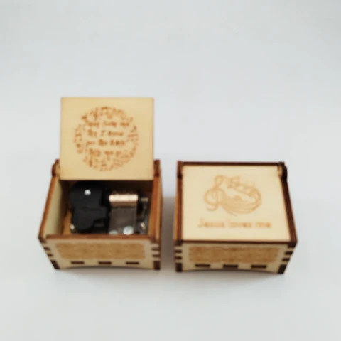 Buy New Religious Design High Quality Wood Music Box Gift Mini Music ...
