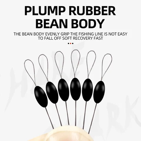 Buy 100pcs Fishing Bobber Stoppers 6 In 1 Rubber Stop Bead Rings Space ...