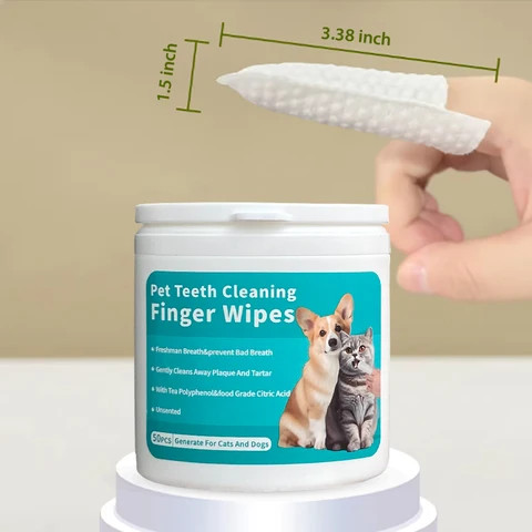 Buy Pet Teeth Cleaning Finger Toothbrush Wipe For Dogs Cats Thickening ...