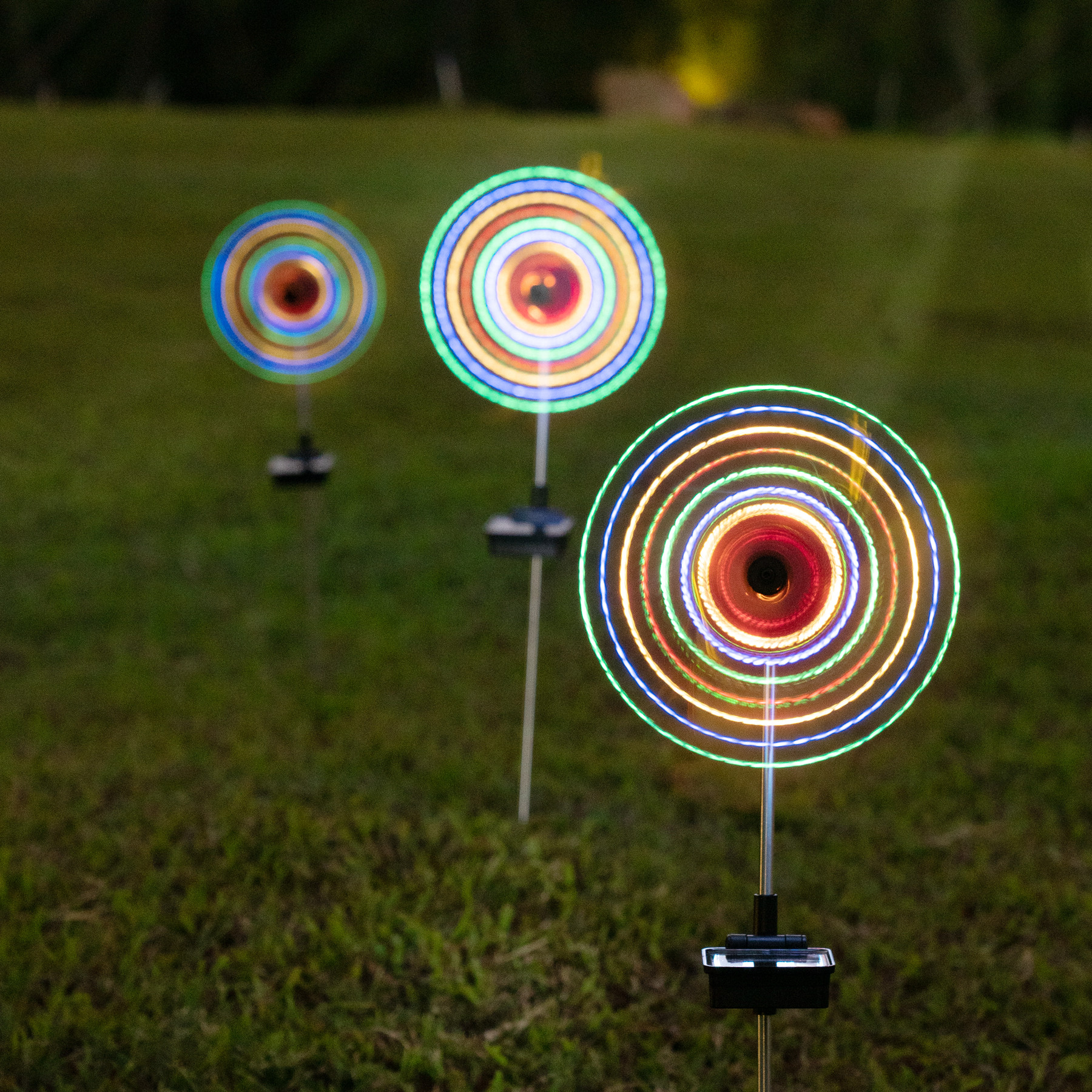 Buy Pinwheel Waterproof Ground Plug Solar Windmill Light For Patio ...