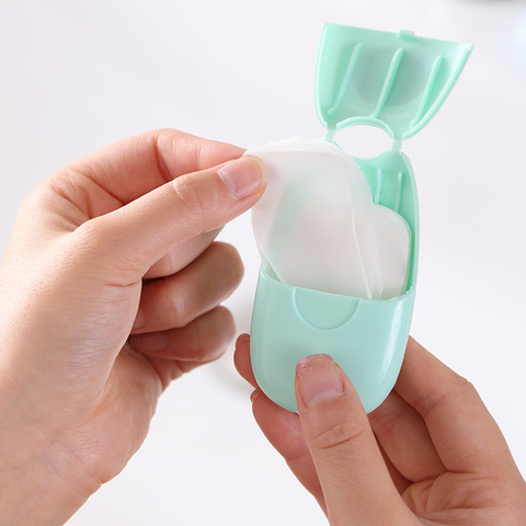 Buy Portable Mini Hand Soap Paper Sheef Disposable Soap Slice 50 Pcs ...