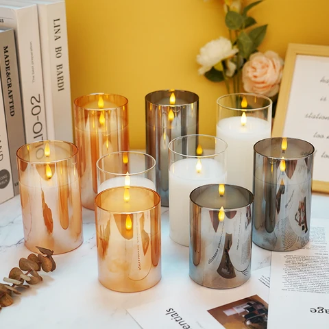 Buy Remote Control Led Candles 3d Real Flame Home Decoration Battery ...