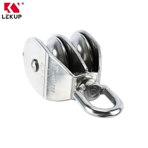 Buy Stainless Steel Rope Roller Pulley Crane Cable Pulley Roller Double ...