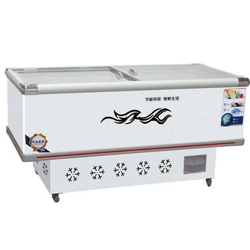 Buy Supermarket Frozen Meat And Fish Display Island Fridge Freezer ...