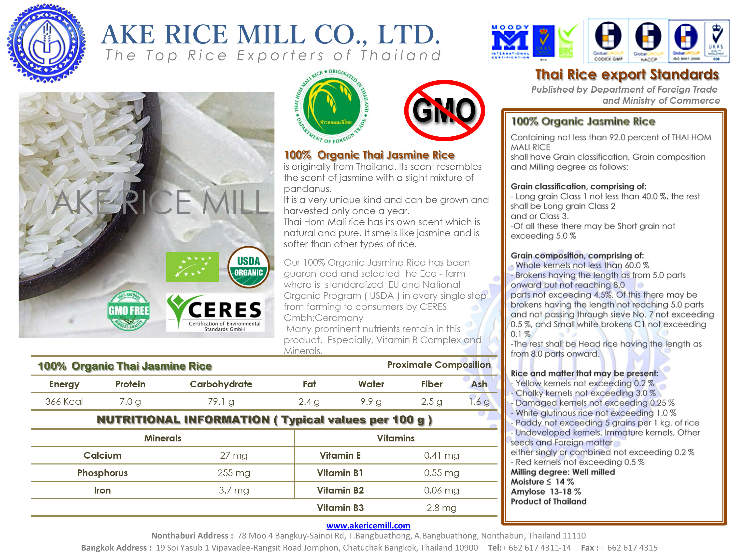 Buy Thai Organic Hom Mali Rice (organic Jasmine Rice) ( Premium Quality ...