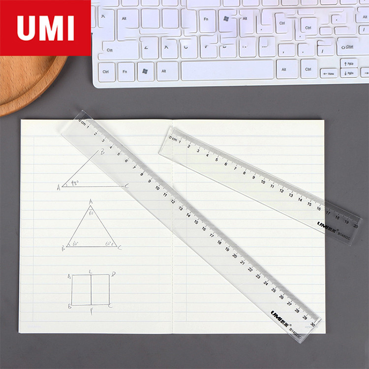Buy Umi Stationery School And Office 40x 3cm Transparent Plastic Ruler ...