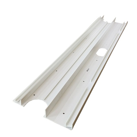Buy White Pvc Plastic Extrusion Profile Top Cover With Punching Holes ...