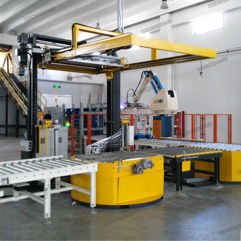 Buy Fully Automatic Pallet Wrapping Machine With Top Sheet Dispenser ...