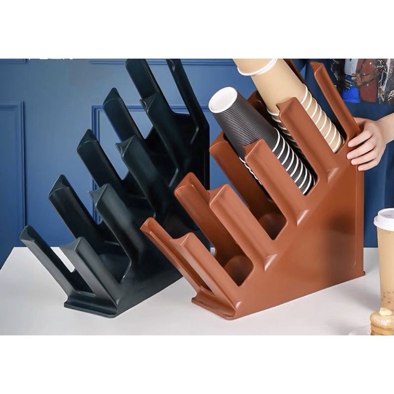 Buy Milk Tea Cup Holder, Coffee Fancy Cup And Lid Holder Organizer, 4 ...