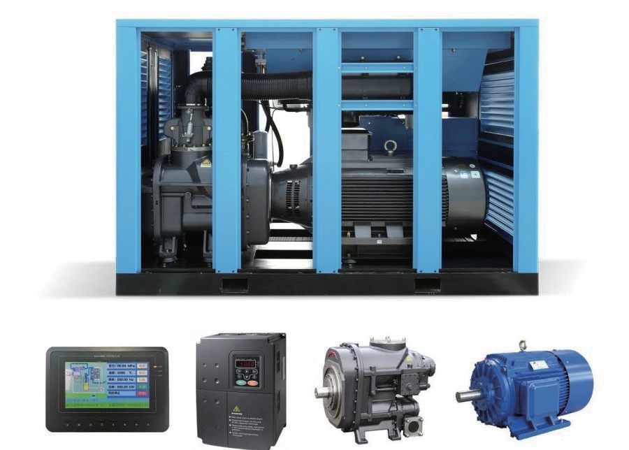 Buy Two-stage Compression Permanent Magnet Variable Frequency Screw Air Compressor Technology ...