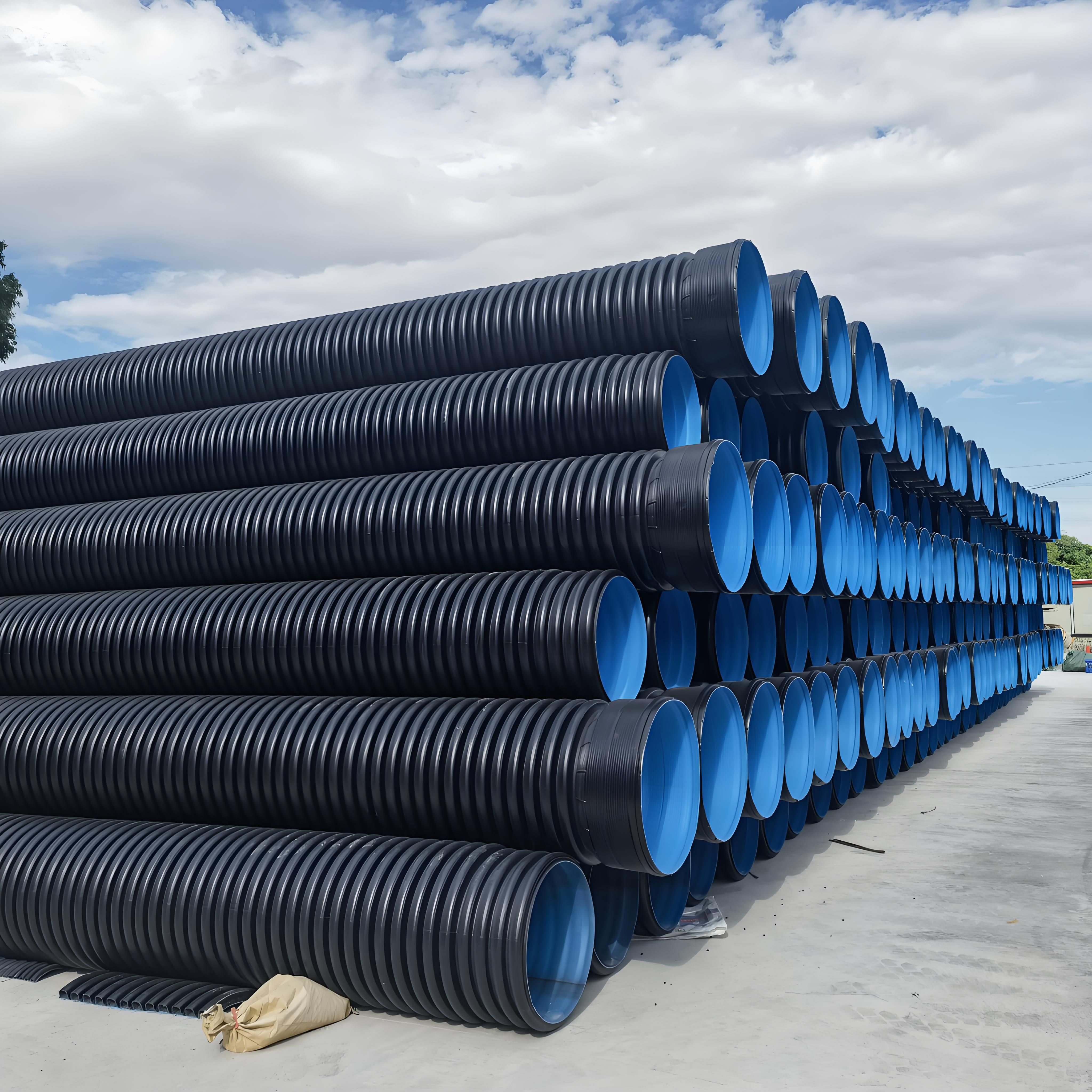 Buy Dn400 Sn8 Hdpe Double-wall Corrugated Pipe from ZhengJu New ...