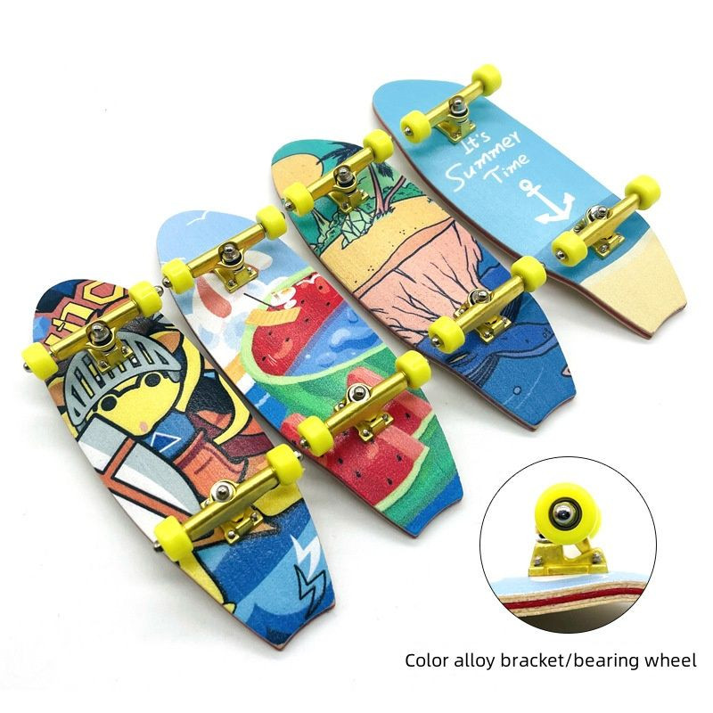 Buy 100*30mm Professional Custom Finger Skateboard Maple Wood Deck ...