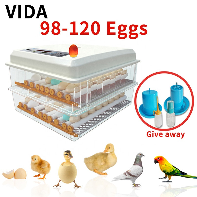 Buy 120 Eggs Fully Automatic Chicken Eggs Incubator Quail Goose Guinea Bird Egg Hatcher ...