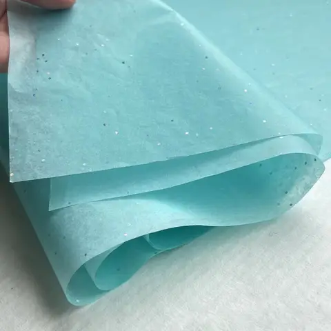 Buy 17gsm Light Blue Laser Silver Gemstones Factory Dtrect Tissue Paper ...
