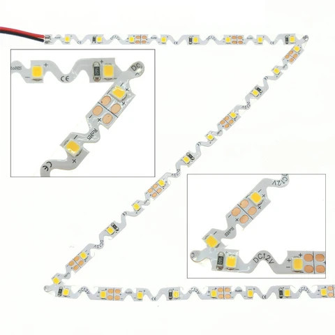Buy 3m Curved Bendable S Shape Flexible 2835 Smd Led Strip Light 6w ...