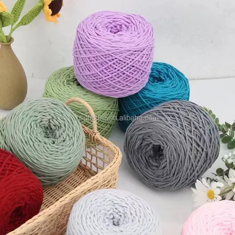 Buy 8ply 200g Eco-friendly Hand Knitting Milk Cotton Blended Yarn ...