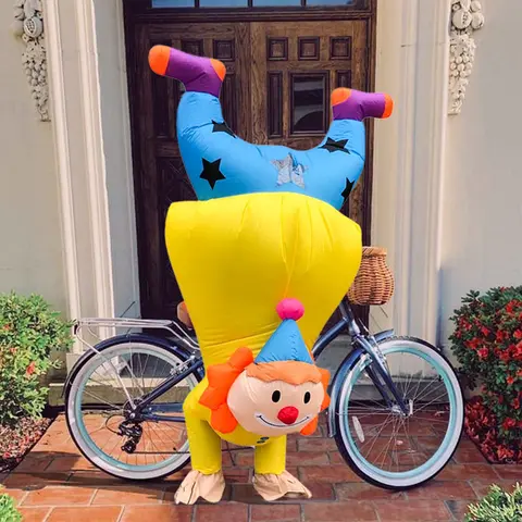 Buy Adult Inflatable Handstand Circus Clown Cosplay Blow-up Mascot ...