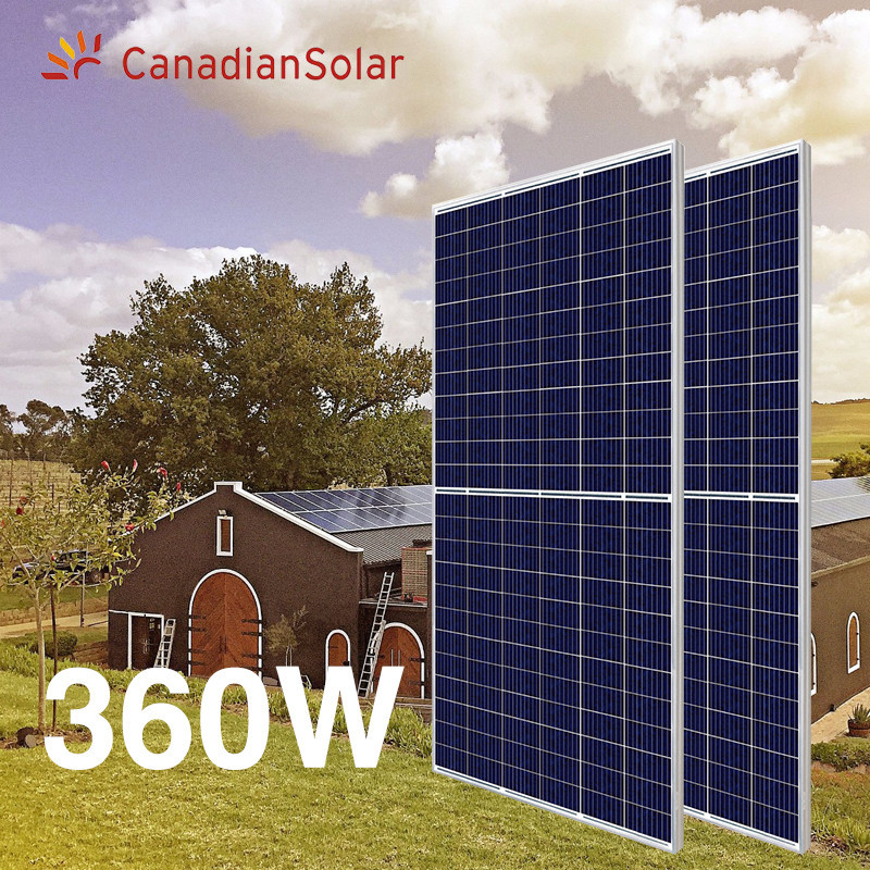 Buy Canadian Half Cut 5bb Solar Cell Canadian Solar Mono 380w 375w 370w 365w 360w Solar Panel ...
