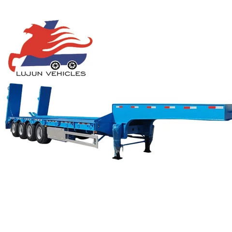 Buy China Made Lujun Lowbed Semi Trailer 3axles Flatbed Semi Trailer ...