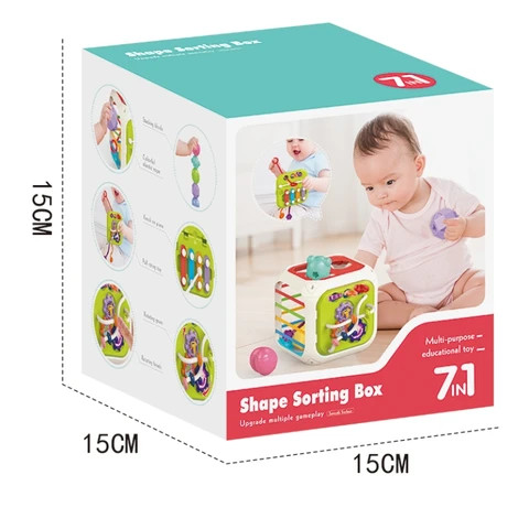 Buy Colorful Stacking Sensory Educational 7in1 Color Cognition Rainbow ...