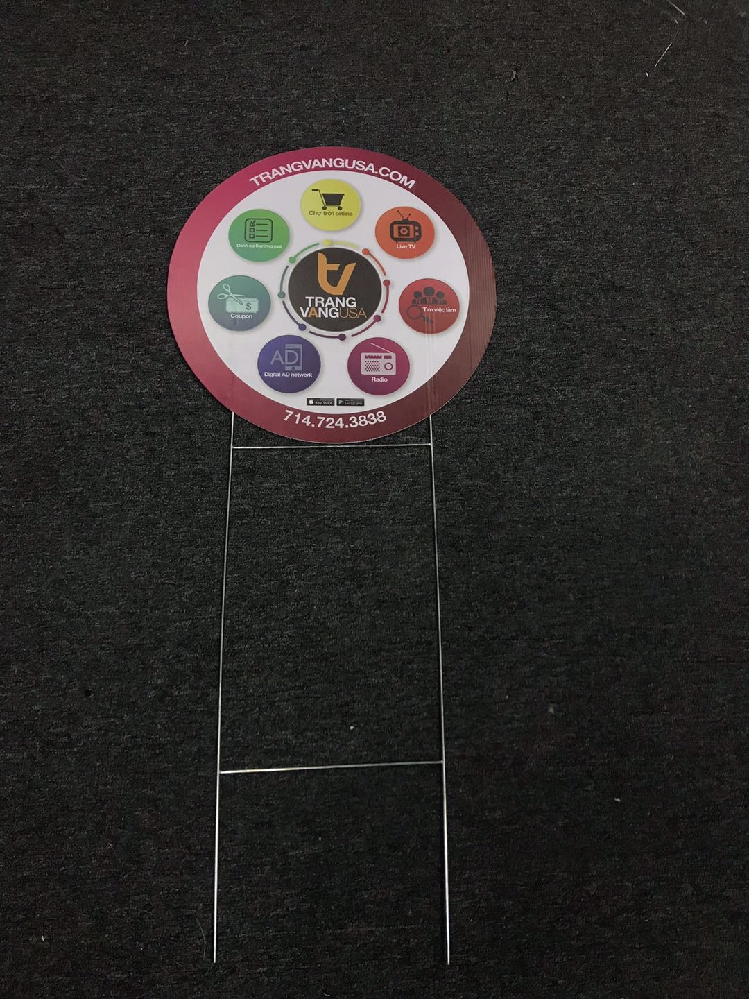 Buy Corflute Yard Sign With H Stake,corrugated Plastic Signs Double ...