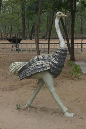 Buy Custom Fiberglass Ostrich Animal Statue Sculpture Life Size Ostrich ...