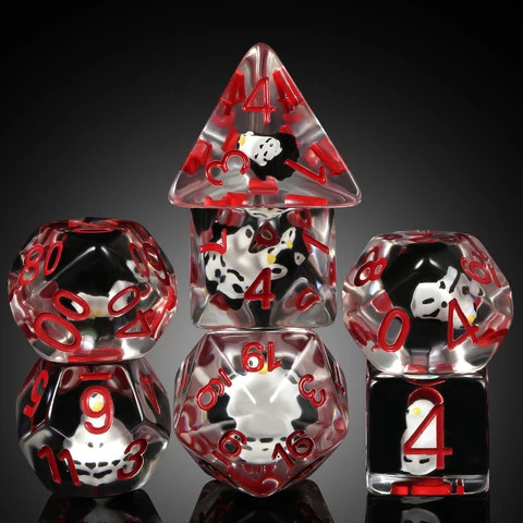 Buy Custom Logo Plastic Polyhedral Dnd Dice Set Resin Dice Set D&d ...