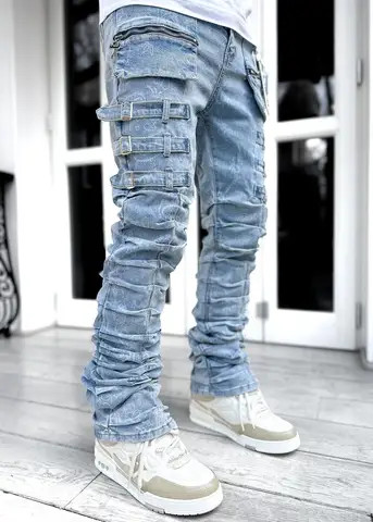 Buy Custom Mens Jeans Hommes Painted Flare Sweatpants Vintage Jeans Men ...