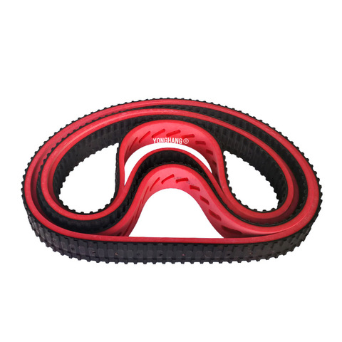 Buy Custom Red Rubber Coated Timing Belt With Toothed Use For Packaging ...