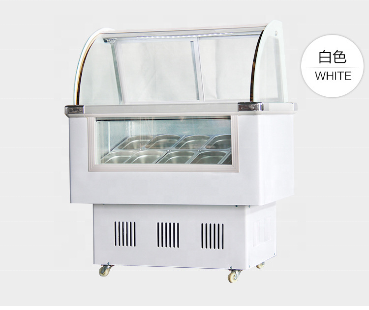 Buy Ice Cream Showcase Frozen Refrigerator Coffee Shop Display Cabinet ...