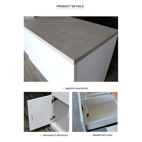 Buy Kainice Factory Simple Shop Counter Design Store Counter Wood White ...