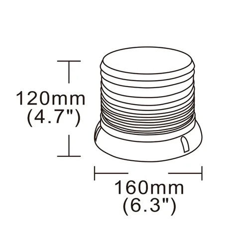 Buy Led Warning Amber Flashing Beacon R10 Light Magnetic Base With ...