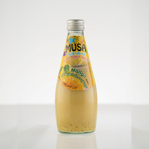 Buy Milk Drink With Basil Seed Musa Brand Glass Bottle 290ml from P.K ...