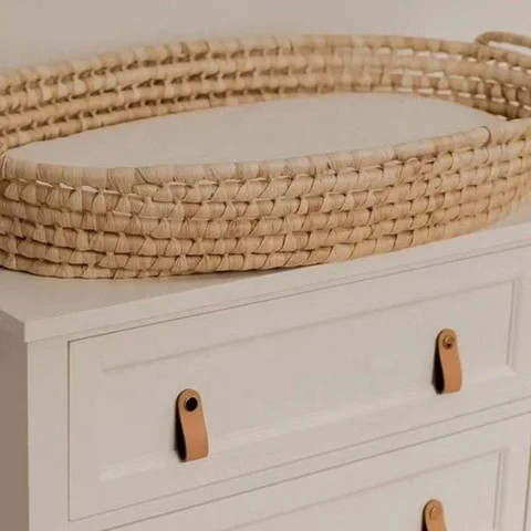 Buy Natural Corn Husk Baby Changing Table Baby Changing Basket Set ...