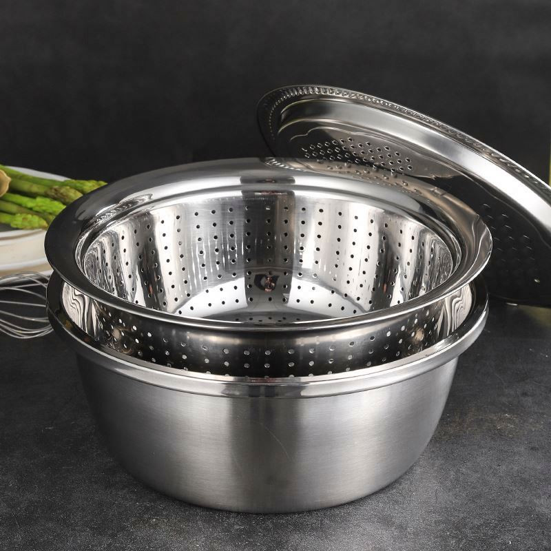 Buy Stainless Steel Kitchen Colanders 2 In 1 Fruit And Vegetable ...