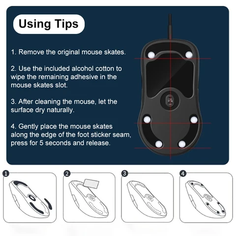 Buy Super Glide Glass Mouse Skates For G305 Razer Mice Skates Feet ...