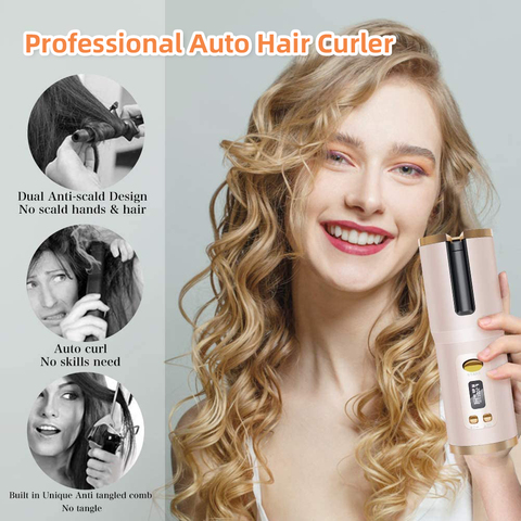 Buy Wireless Hair Curler Automatic Curly Hair Machine Rizador De ...