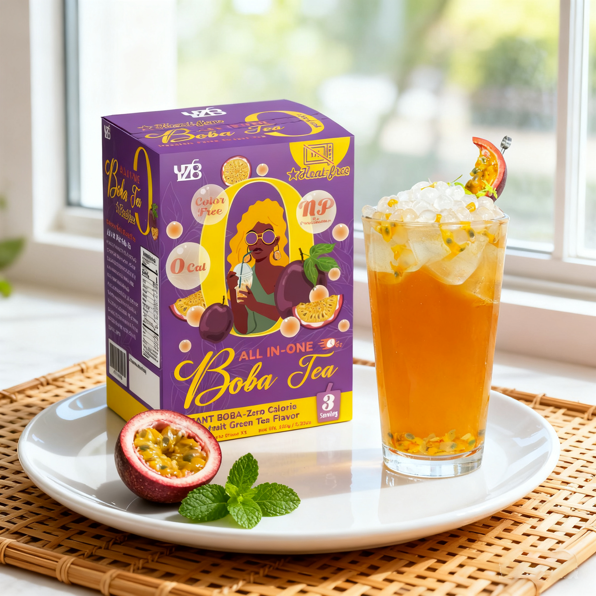 Buy Yzb All In One Boba Tea Instant Boba-zero Calorie Passionfruit ...