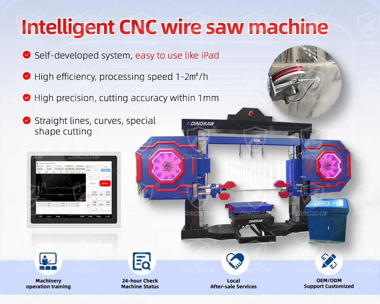 Buy Dinosaw Wire Saw Cutting Machine Intelligency Cutting Machine Stone ...