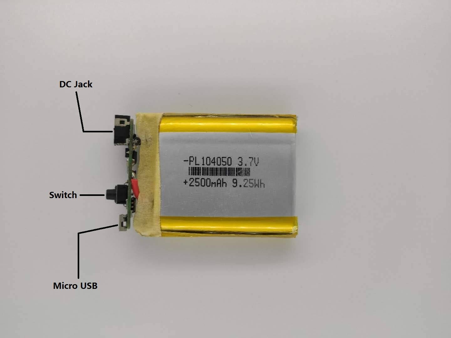 Buy Lithium Ion Battery Rectangular Size 2500mah, Lipo Battery For Warm ...