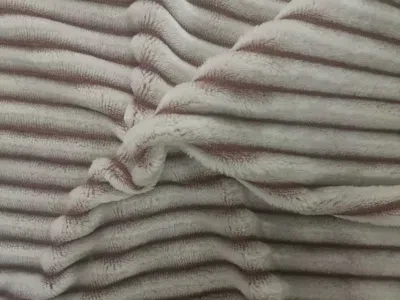 Buy 100% Polyester Solid Color Vertical Strip Flannel Drop Needle Queen ...