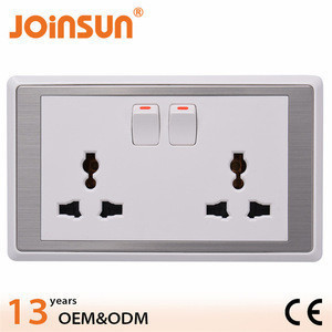 Buy 2 Gang Universal Wall Switch Outlet,16 Amps Industrial Socket from ...