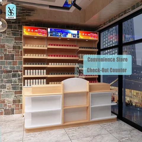 Buy 2024 New Arrival Grocery Wooden Cashier Counter Supermarket Mdf ...
