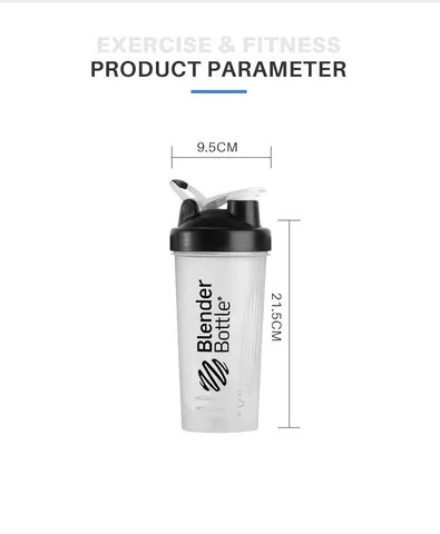 Buy 600ml Modern Simple Protein Powder Shaker Cup Portable Water Cup ...