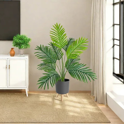 Buy 65/125cm Realistic Indoor Ornamental Artificial Plam Plant High ...
