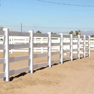 Buy 6ft By 8ft Pvc Post And Rail Fence, 4 Rail Vinyl Horse Fence ...