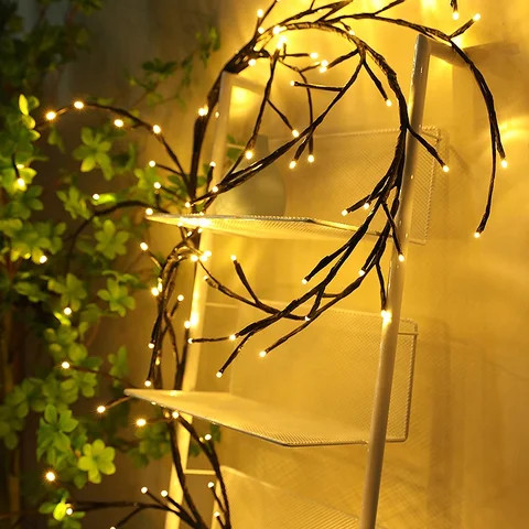 Buy 8-mode Diy Warm White Ball Light 72led Garden Vine Ac Plug Bendable ...