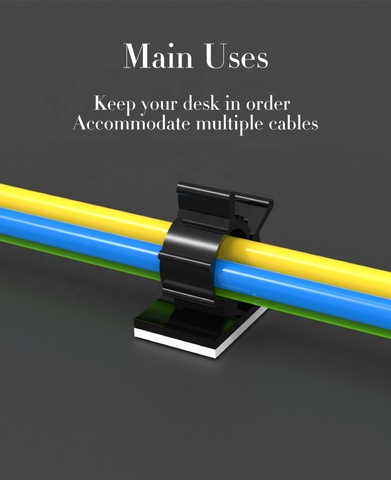 Buy Adhesive Cable Mount Cable Holder Cable Clip Mount Fixture from ...