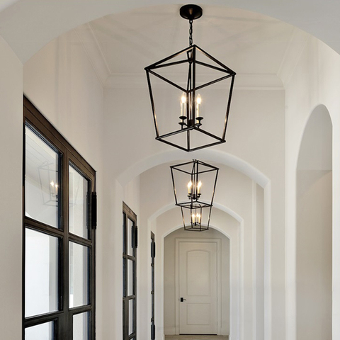 Buy American Style Creative Vintage 6 Head Light Lantern Chandelier ...